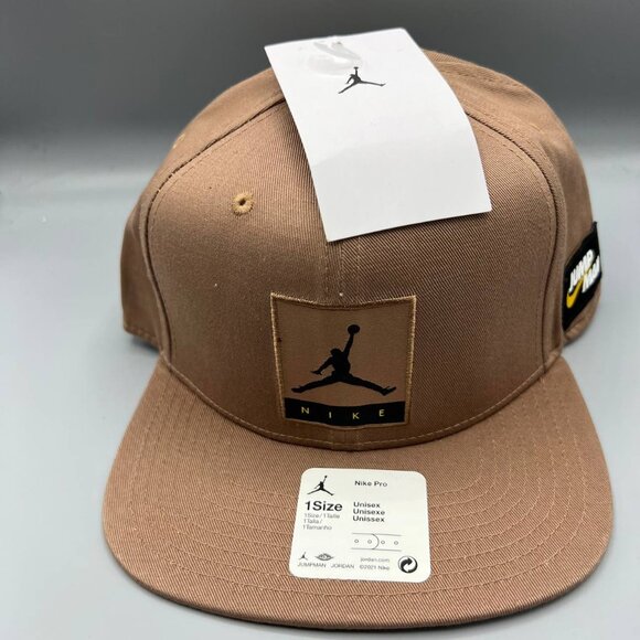 Nike | Accessories | Air Jordan Hat Men Brown Jumpman Nike Pro Snap ...